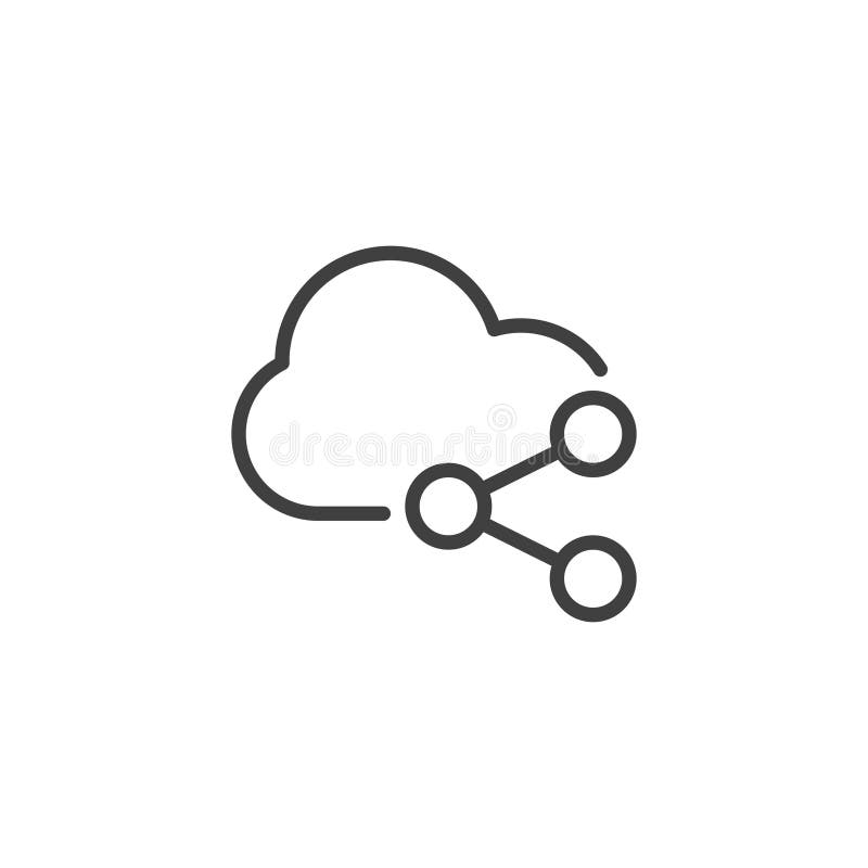 Share line simple icon stock vector. Illustration of share - 97572262