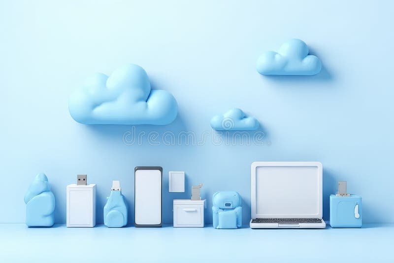 Cloud Storage Simplified: a Comprehensive View of Digital Data Backup Solutions Stock ...