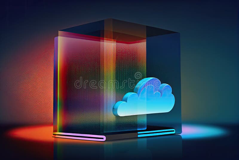 Cloud Storage Technology Concept - Generative AI Stock Illustration ...