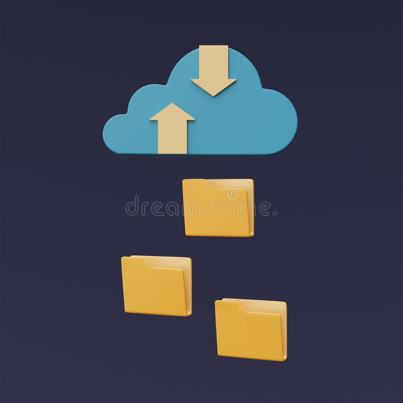 Cloud Storage Technology .3d Rendering Stock Illustration ...