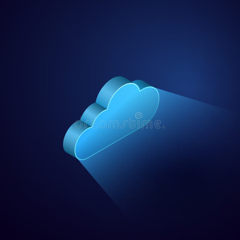 Cloud Storage Technology. Digital Data Cloud Isometric Illustration ...