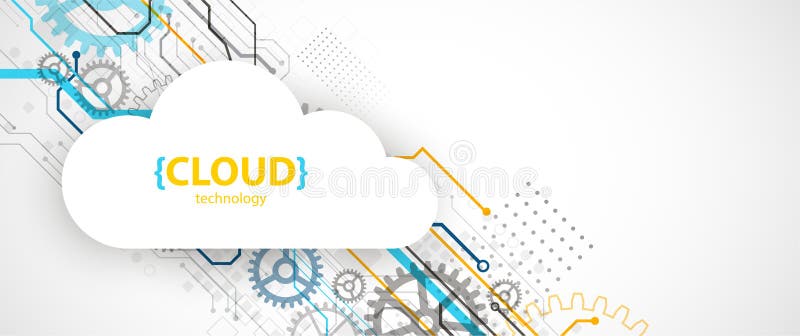 Cloud Storage Technology. Integrated Digital Web Concept Background ...