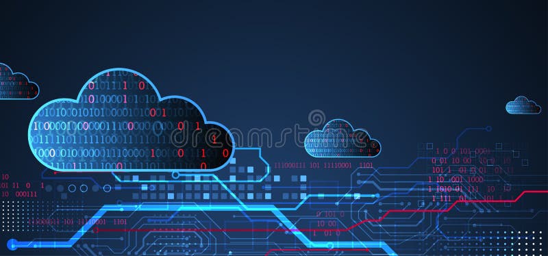 Cloud Storage Technology. Integrated Digital Web Concept Background ...