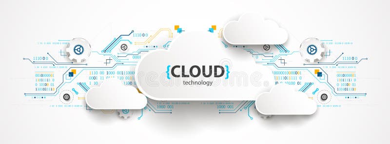 Cloud Storage Technology. Integrated Digital Web Concept Background ...