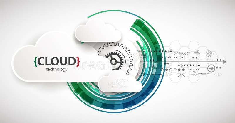 Cloud Storage Technology. Integrated Digital Web Concept Background ...