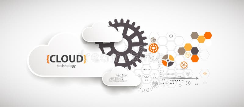 Cloud Storage Technology. Integrated Digital Web Concept Background Stock Vector - Illustration ...