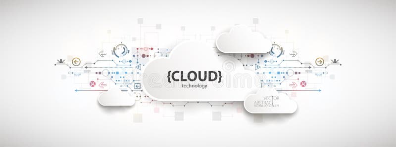 Cloud Storage Technology. Integrated Digital Web Concept Background ...