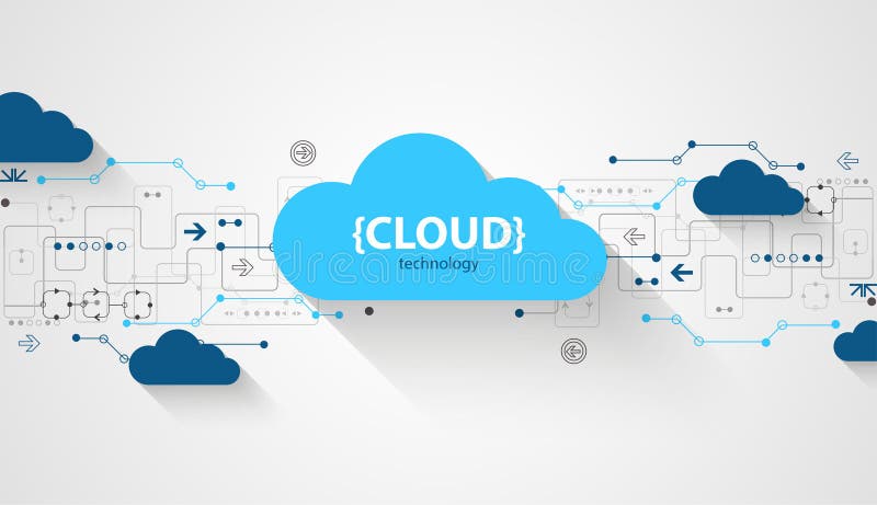 Cloud Storage Technology. Integrated Digital Web Concept Background ...