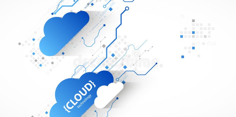 Cloud Storage Technology. Integrated Digital Web Concept Background ...
