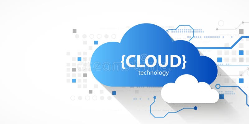 Cloud Storage Technology. Integrated Digital Web Concept Background ...