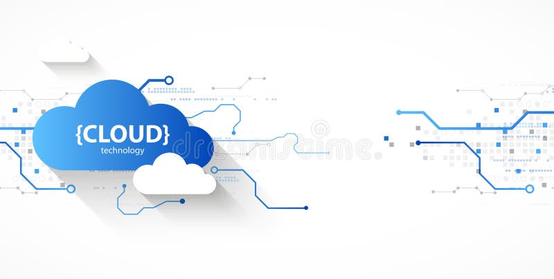 Cloud Storage Technology. Integrated Digital Web Concept Background ...