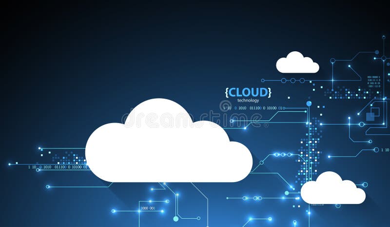 Cloud Storage Technology. Integrated Digital Web Concept Background Stock Vector - Illustration ...