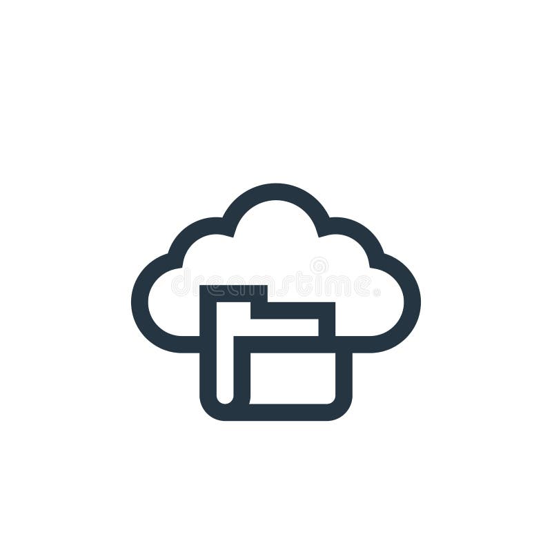 Cloud Storage Vector Icon. Cloud Storage Editable Stroke Stock Vector ...