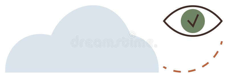 Cloud Storage Visibility Concept with Eye Icon and Checkmark for Data ...