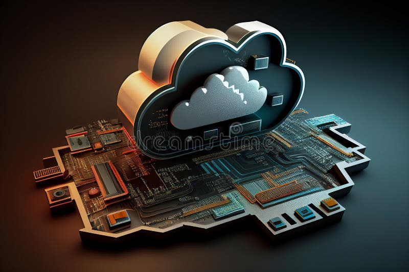 Cloud Storage Web Technology For Storing Data Through The Internet When Online Using A Computer