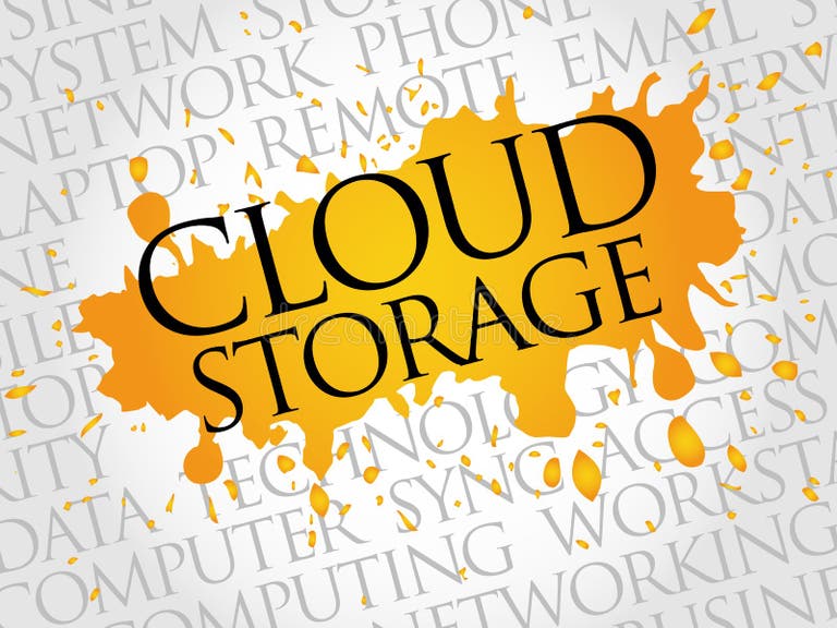 Cloud Storage word cloud stock illustration. Illustration of internet ...