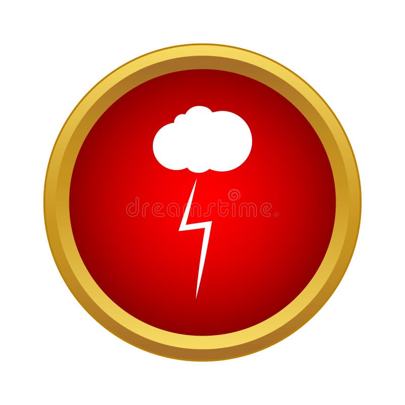 Cloud storm icon circle stock vector. Illustration of dramatic - 95328111