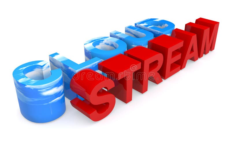 Cloud stream on white stock photo. Image of film, broadcasting - 203225278