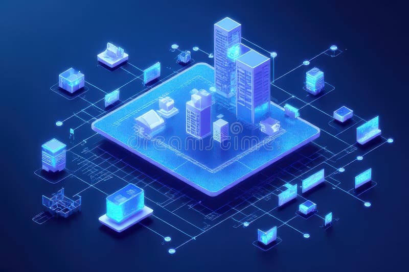 Cloud Streamlined Hugo Hosting Platform Stock Illustration ...