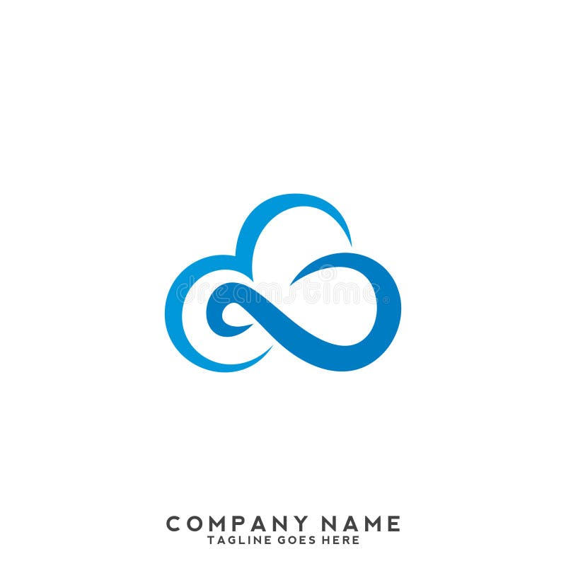 Cloud Stylish Logo Icon and Button Concept Stock Vector - Illustration ...