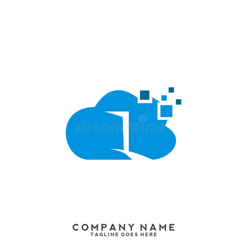 Cloud Stylish Logo Icon and Button Concept Stock Vector - Illustration ...