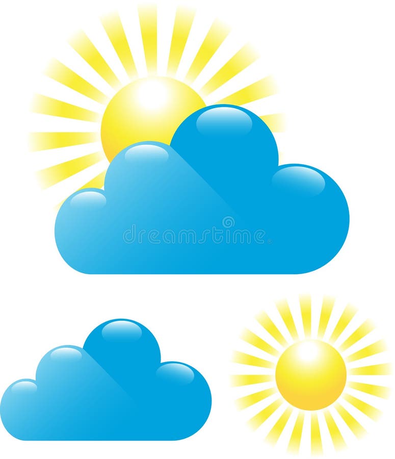 Sun and cloud stock illustration. Illustration of heat - 4286579