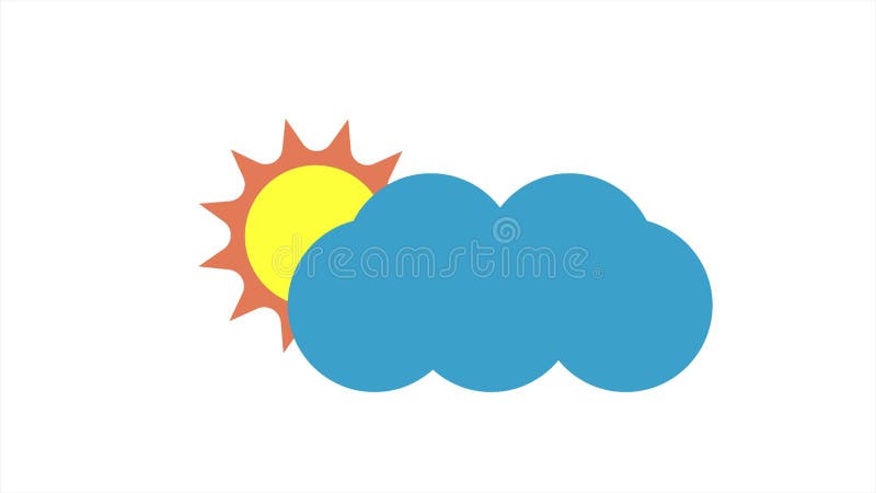 Cartoon Animation of a Yellow Sun with Orange Rays Stock Video - Video ...