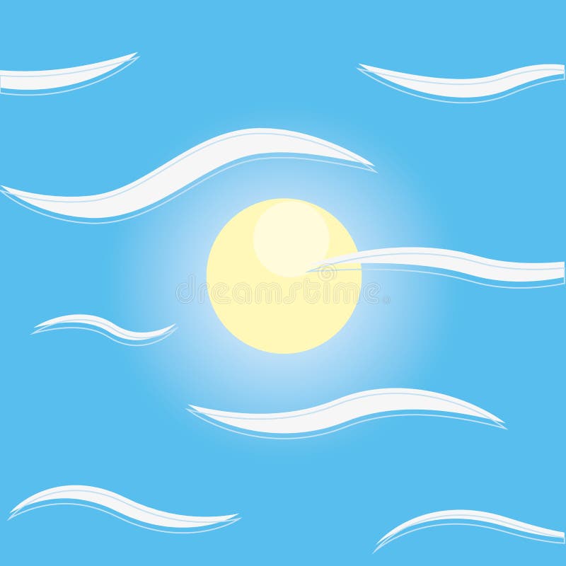 Cloud Sun Day Sky Sunlight Design Stock Illustration - Illustration of ...