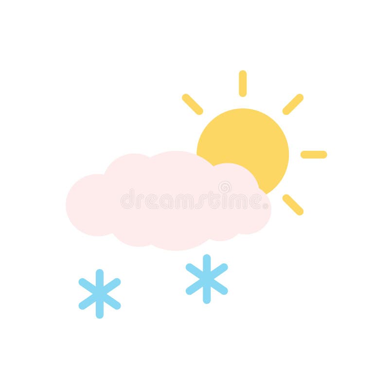 Cloud, Sun, Snow Icon. Simple Color Vector Elements of Forecast Icons ...