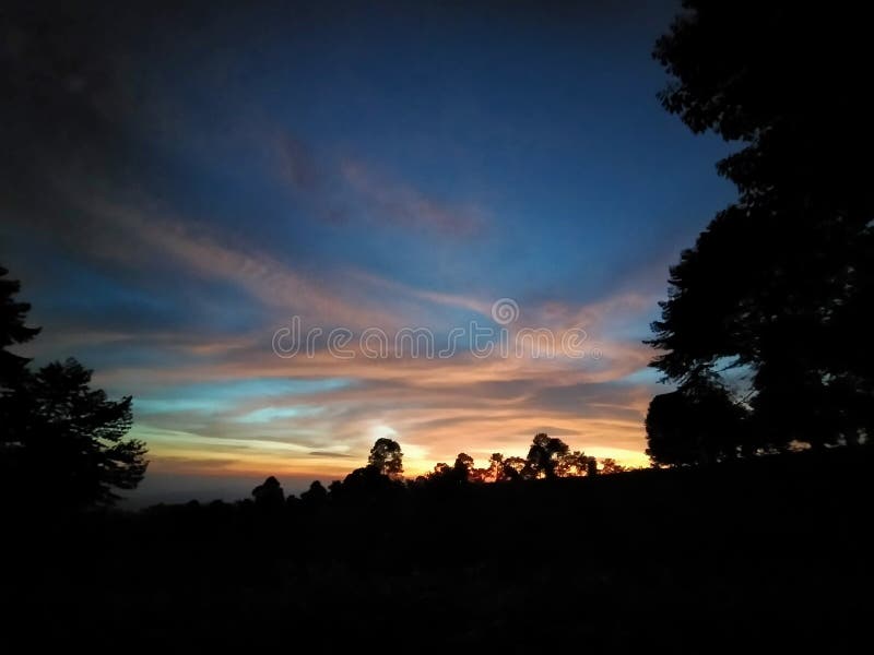 Cloud Sunset Light Sky Night Stock Photo - Image of evening, dusk ...