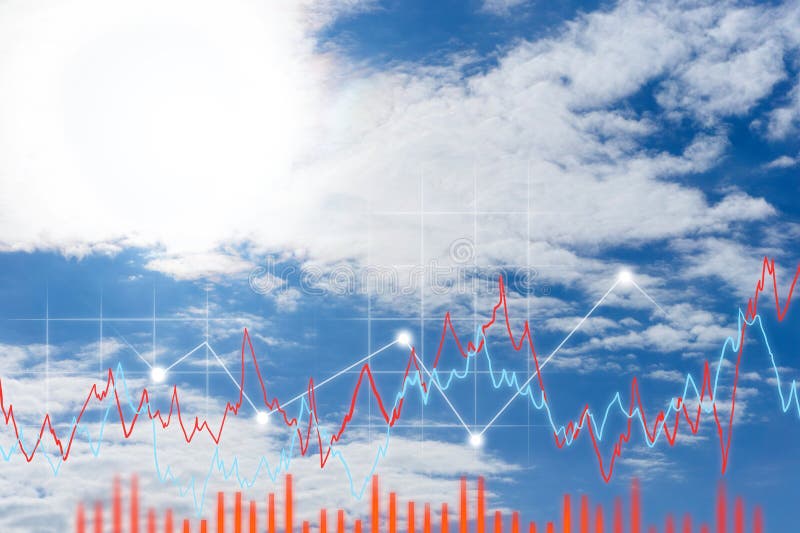 Cloud Symbol, Charts and Data Processing. Global Communication ...