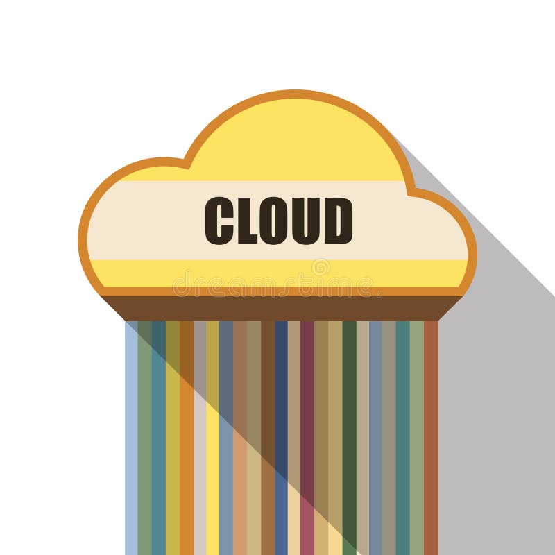 Cloud symbol flat design stock vector. Illustration of cloud - 50359959