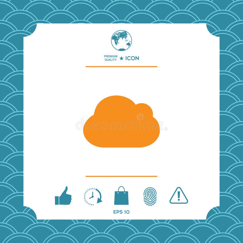 Cloud symbol icon stock vector. Illustration of design - 106052968