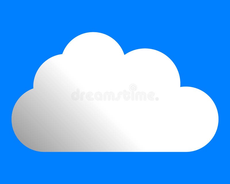 Cloud Symbol Icon - White Gradient, Isolated - Vector Stock Vector ...