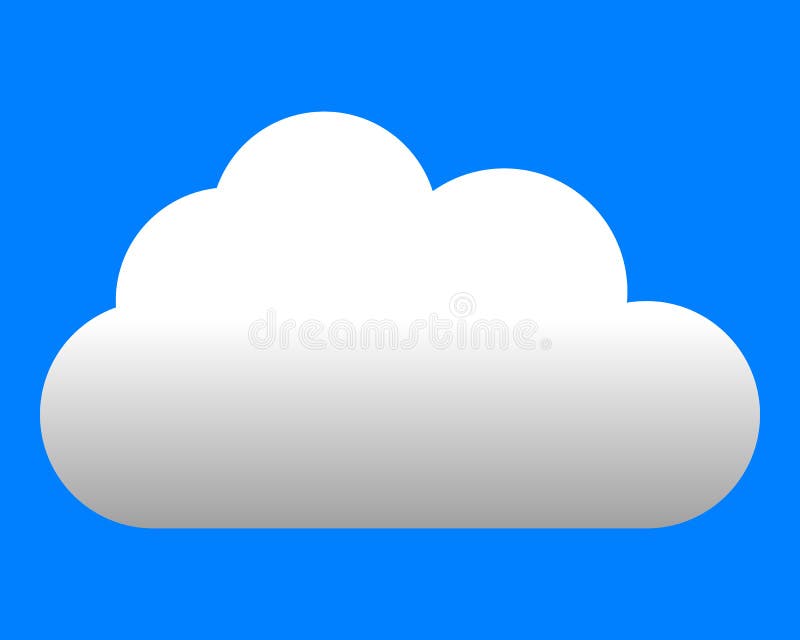 Cloud Symbol Icon - White Gradient, Isolated - Vector Stock Vector ...