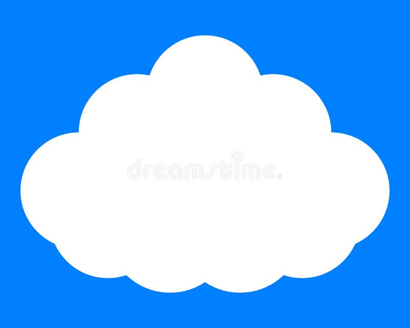 Cloud Symbol Icon - White Simple, Isolated - Vector Stock Vector ...