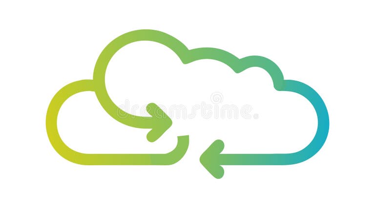 Cloud Sync Data Exchange Icon, Vector Design Generative AI Stock Vector - Illustration of ...