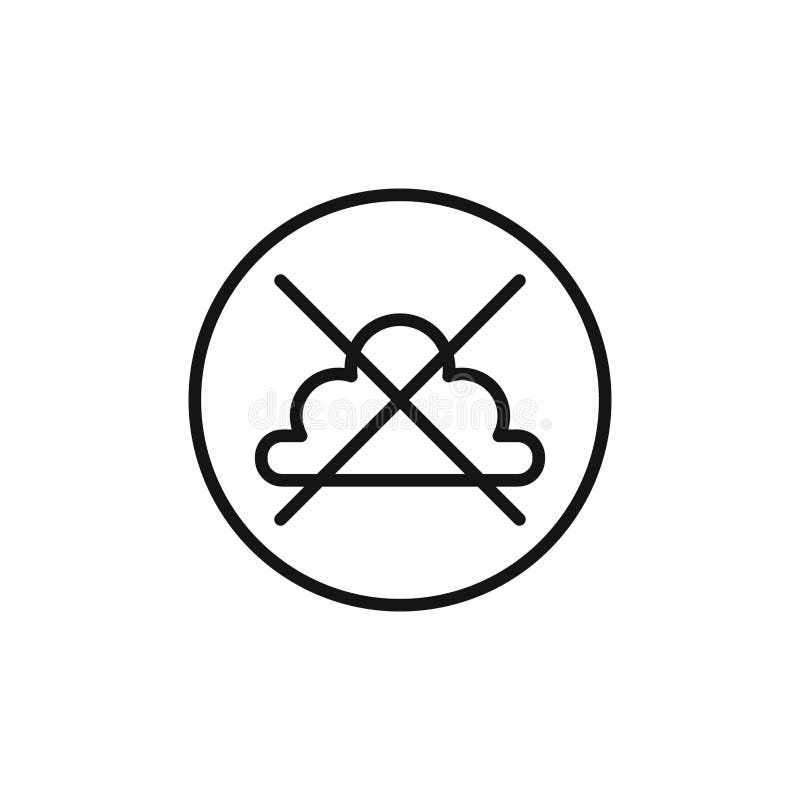 Cloud Sync Disable Icon Logo Sign Vector Outline Stock Illustration ...