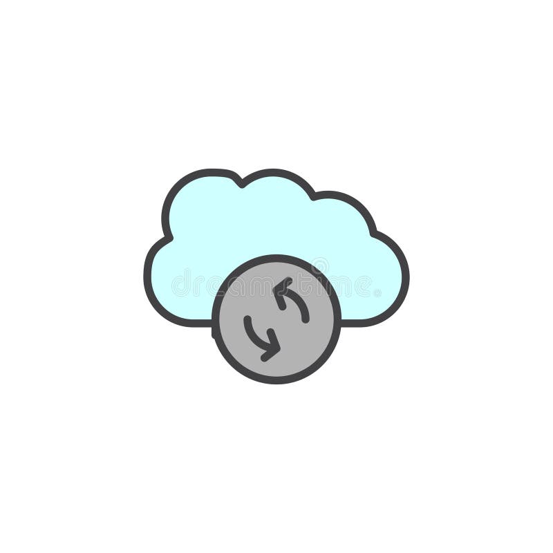 Cloud Sync Icon in Colored Version Stock Vector - Illustration of ...