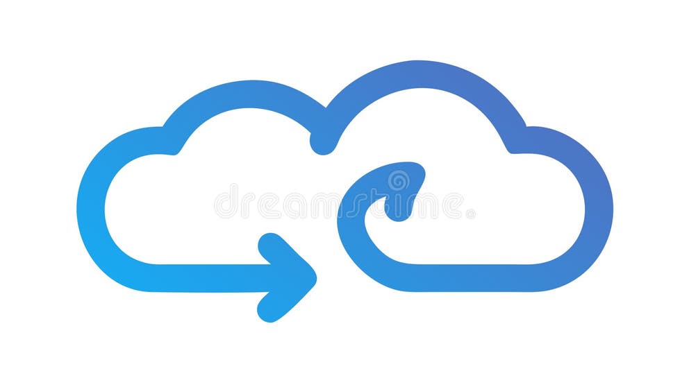 Cloud Sync Icon Data Transfer Cloud Computing Refresh Vector Design Generative Ai Stock