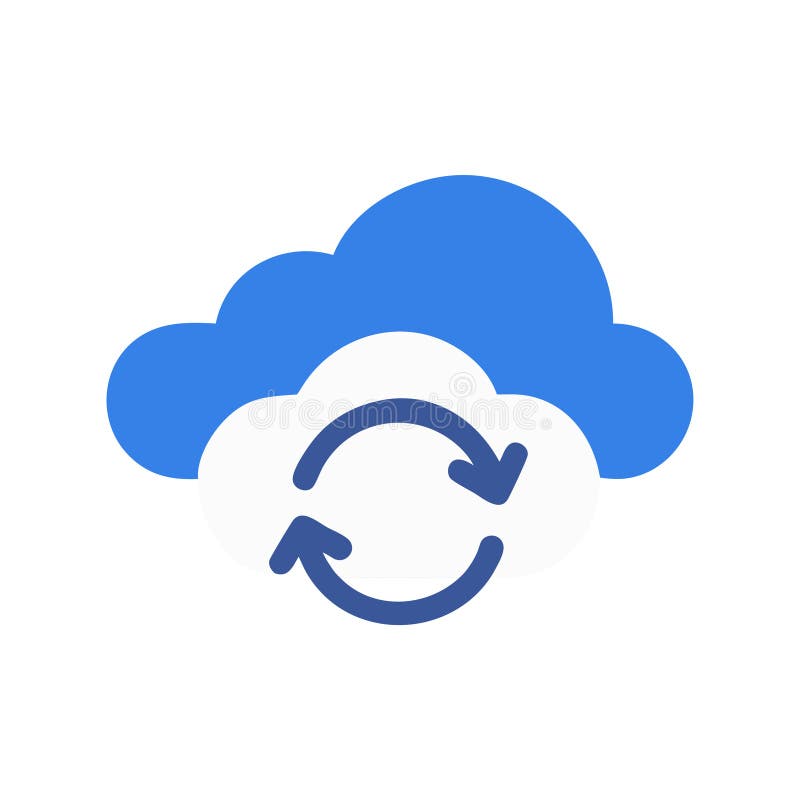 Cloud Sync Icon for Data Management Stock Vector - Illustration of data ...