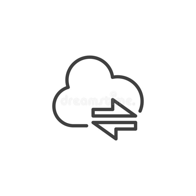 Cloud Sync line icon stock illustration. Illustration of online - 373572235
