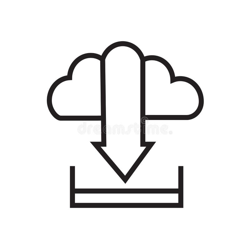 Data Migration Icon Isolated on White Background Stock Vector ...