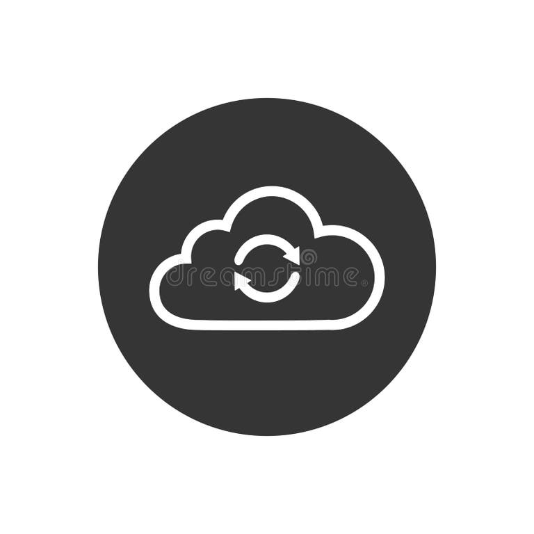Cloud Sync or Cloud Refresh with Arrows Line Art Vector Icon for Apps and Stock Vector ...