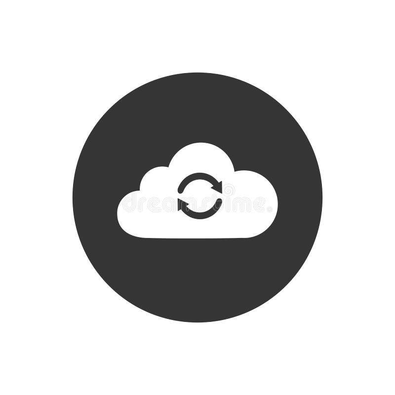 Cloud Sync or Cloud Refresh with Arrows Line Art Vector Icon for Apps and Stock Vector ...