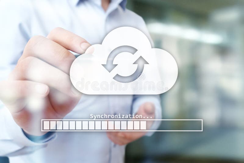 Cloud Synchronization, Data Storage, Internet and Computing Concept on ...