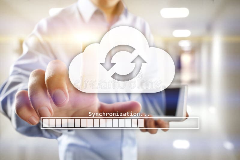 Cloud Synchronization, Data Storage, Internet and Computing Concept on ...