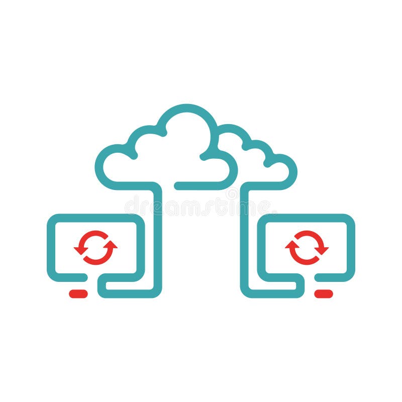 Cloud Synchronization Icon Vector Illustration. Stock Vector ...