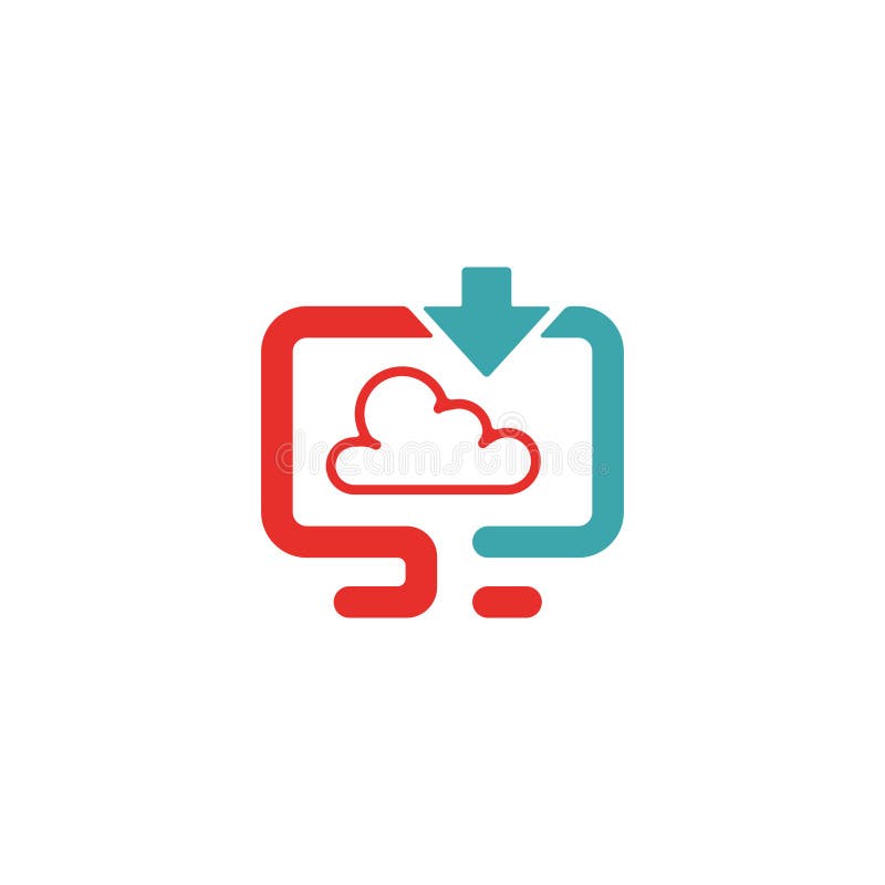 Cloud Synchronization Icon Vector Illustration. Stock Vector ...