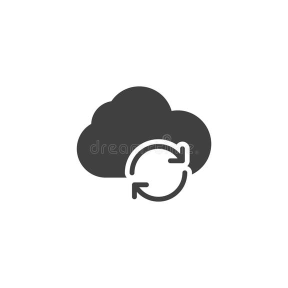 Cloud with Synchronized Arrows Vector Icon. Stock Illustration ...